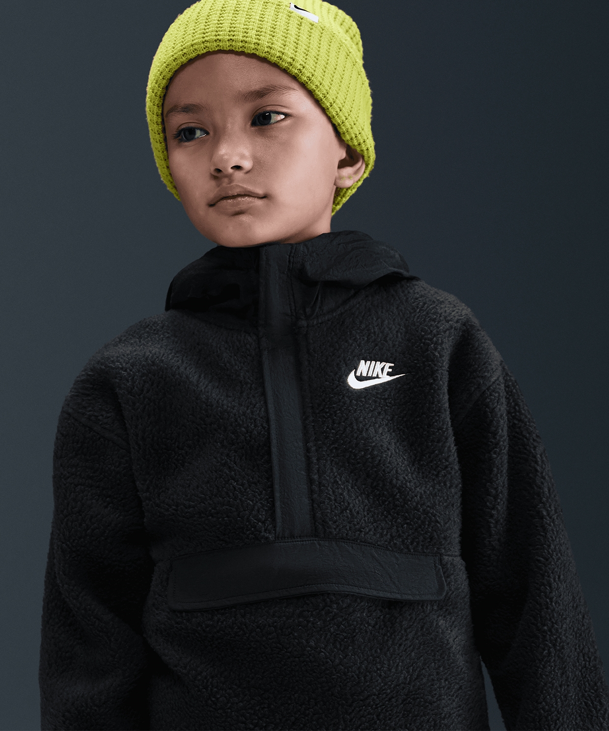 Nike Sportswear Club Fleece Loose 1/4-Zip Hoodie | Çocuk | HV0383-010 ...