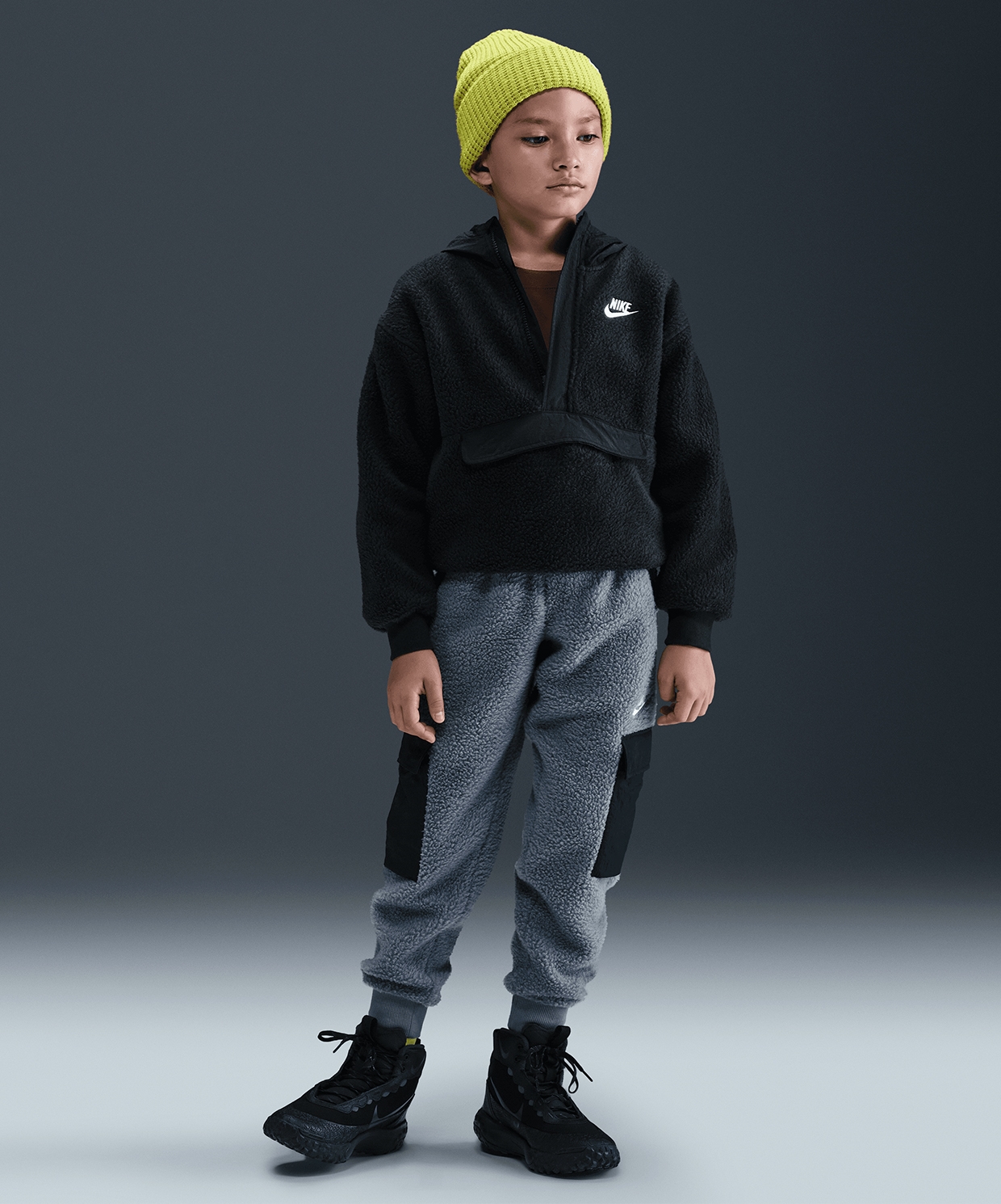 Nike Sportswear Club Fleece Loose 1/4-Zip Hoodie | Çocuk | HV0383-010 ...