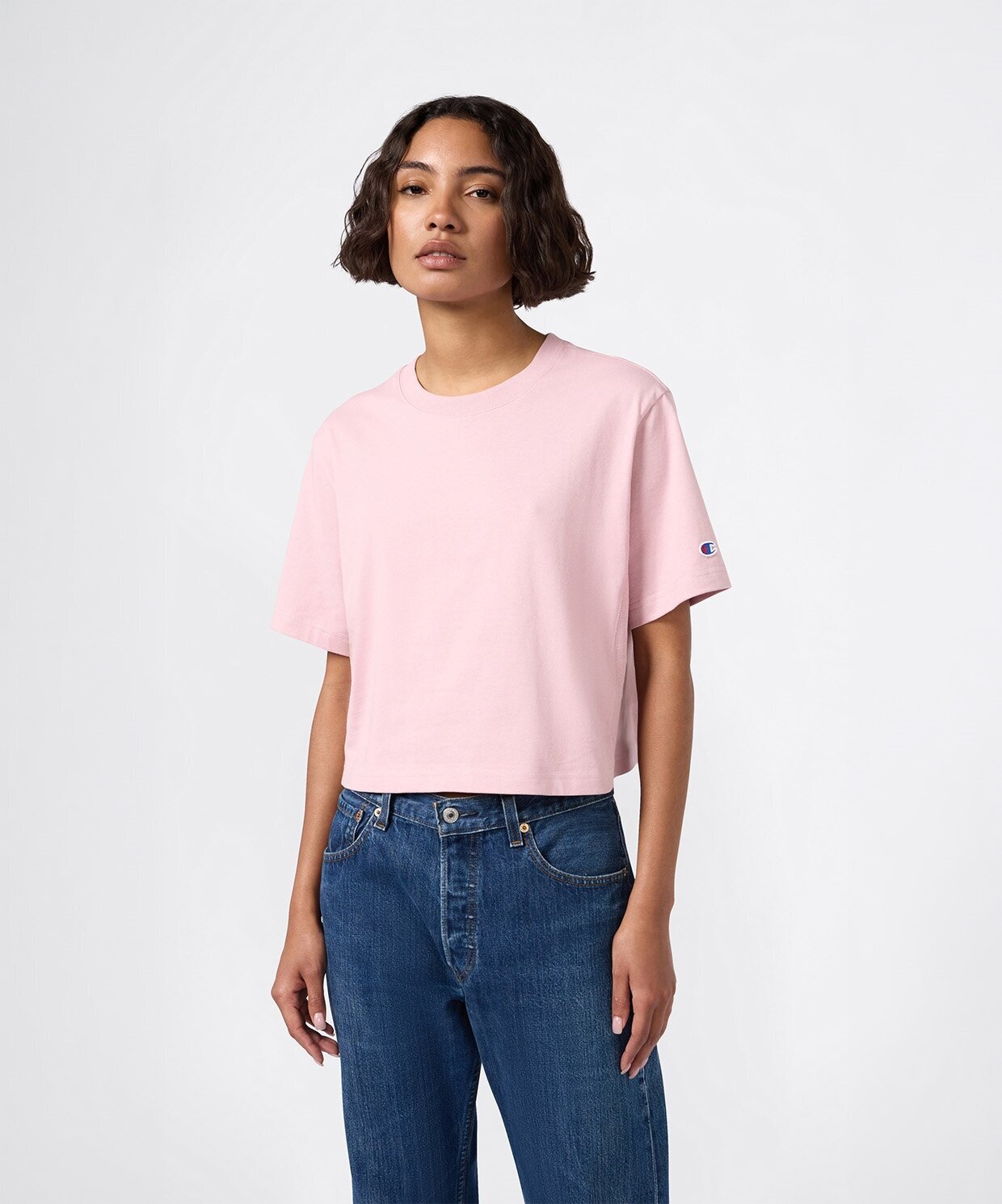 Champion Reverse Weave Core Crop SS Tee Kadın Tişört - Sneaks Up